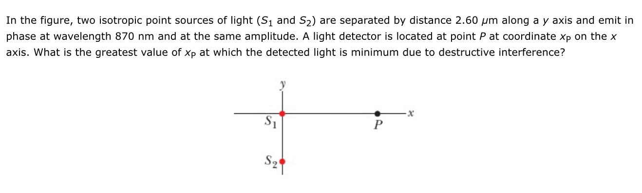 Solved In the figure, two isotropic point sources of light | Chegg.com