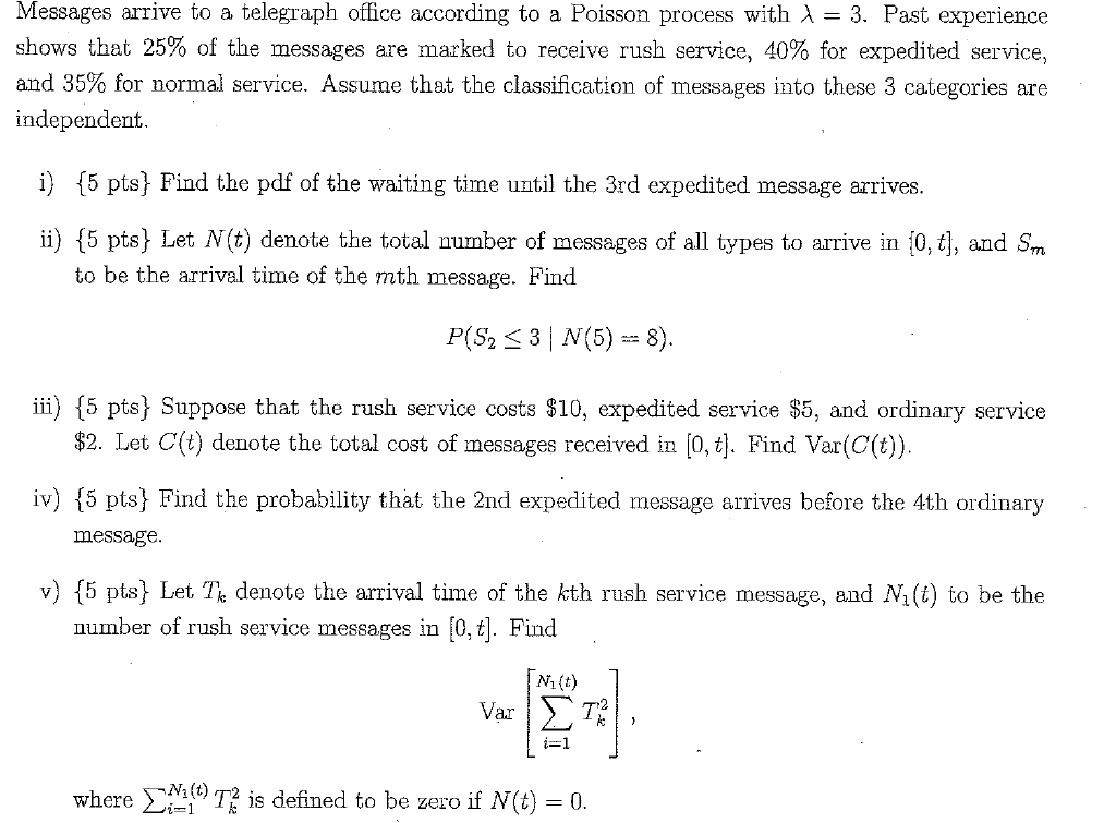 Solved Messages arrive to a telegraph office according to a | Chegg.com Solved Messages arrive to a telegraph office according to a | Chegg.com