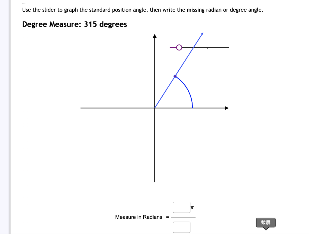 Solved TT For the angle î 7 Graph the angle in standard | Chegg.com