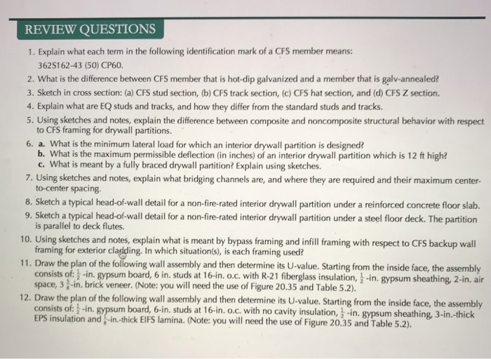 Solved REVIEW QUESTIONS 1. Explain what each term in the | Chegg.com