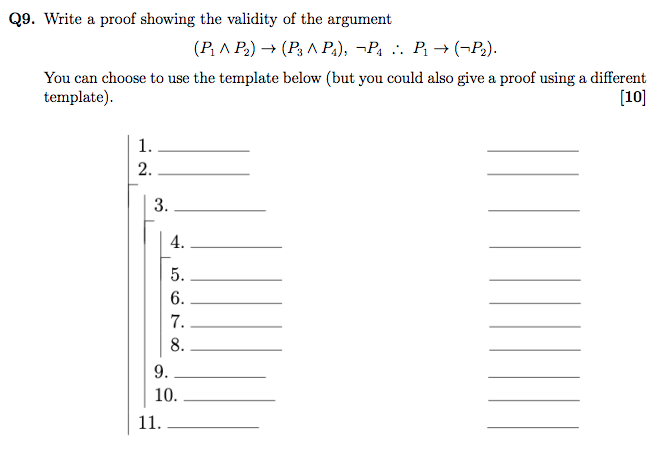 Solved Q9. Write a proof showing the validity of the | Chegg.com