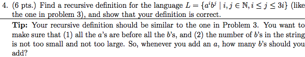 Solved Problem three just showed the recursive definition of | Chegg.com