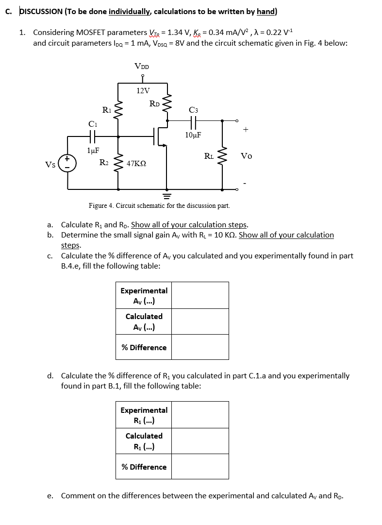 Solved c. ﻿bISCUSSION (To be ﻿done individually, | Chegg.com