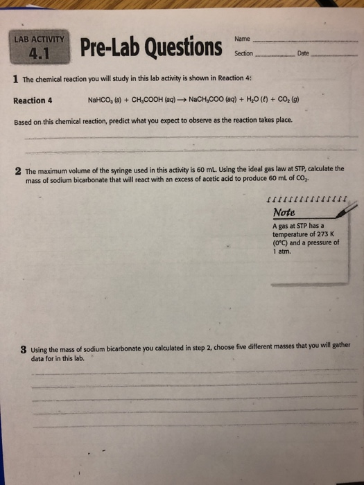 Solved LABA .1VITYI Pre-Lab Questions Section … Date_ 1 The | Chegg.com
