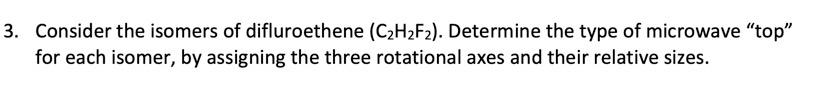 Solved 3. Consider the isomers of difluroethene (C2H2F2). | Chegg.com
