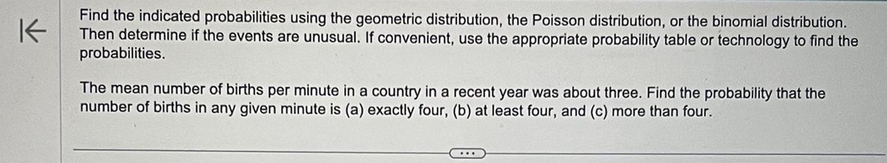 Solved Find the indicated probabilities using the geometric | Chegg.com