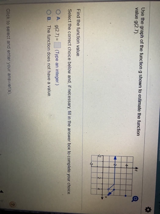 Solved Use the graph of the function g shown to estimate the | Chegg.com