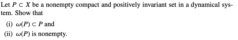 Solved Let PC X be a nonempty compact and positively | Chegg.com