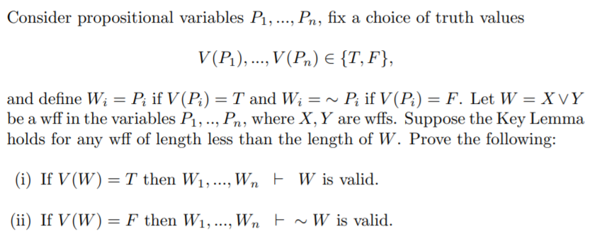 Solved Consider propositional variables P1, ..., Pn, fix a | Chegg.com
