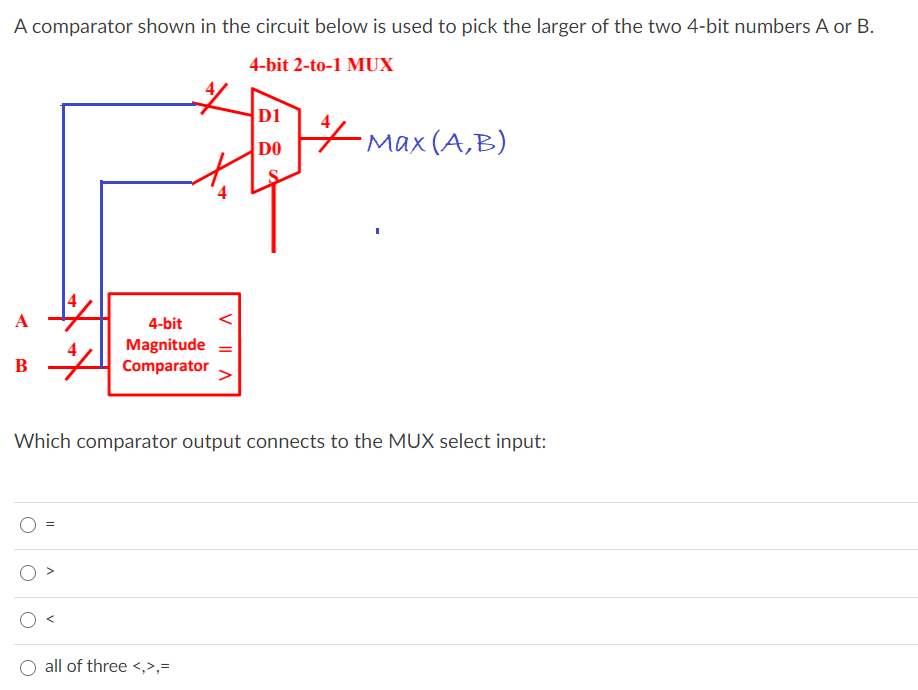 Solved A comparator shown in the circuit below is used to | Chegg.com