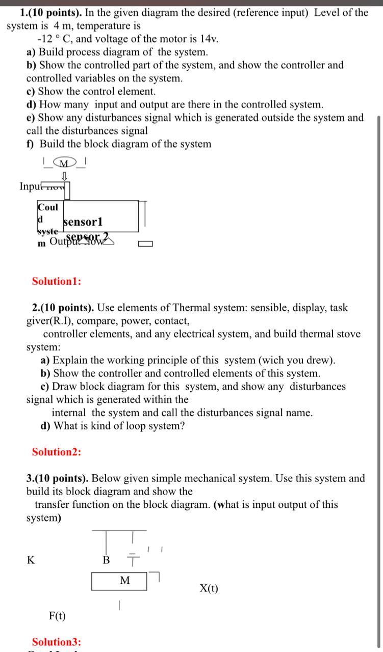 Solved In the given diagram the desired (reference input) | Chegg.com