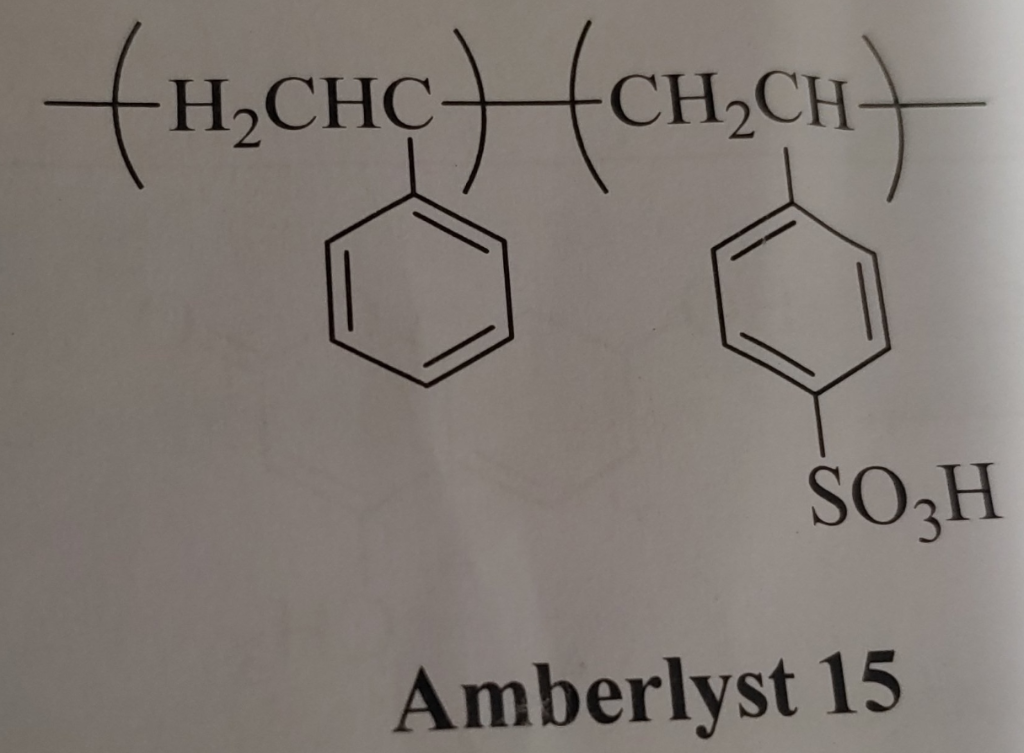 Solved how do I draw this Amberlyst 15 out? Ho do the | Chegg.com