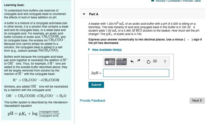 Solved Review I Constants 1 Penodic Table Part A A beaker | Chegg.com