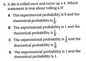 Solved 1. A die is rolled once and turns up a 4. Which | Chegg.com