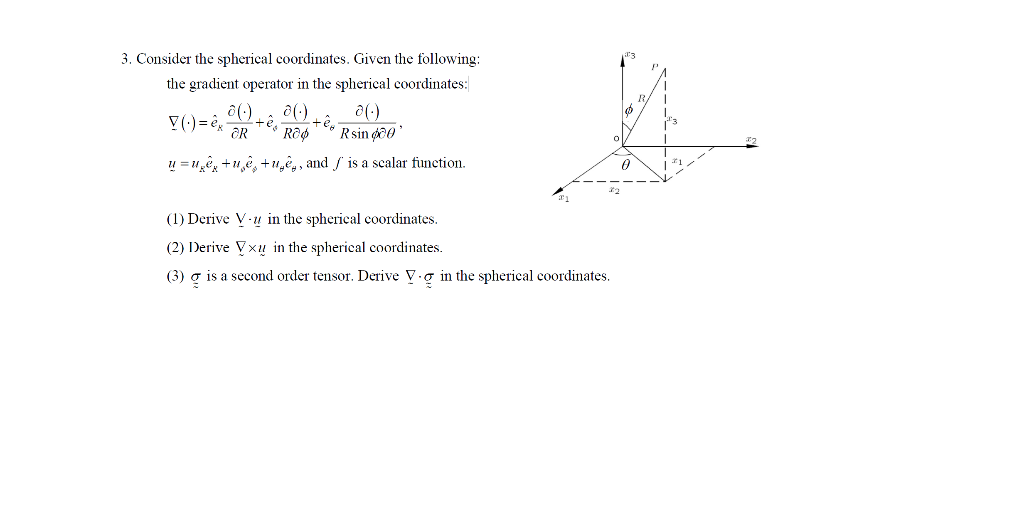 Solved Consider the spherical coordinates. Given the | Chegg.com