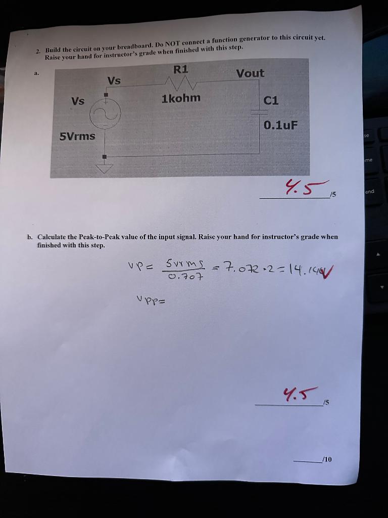 Solved 2. Build the circuit on your breadboard. Do NOT | Chegg.com