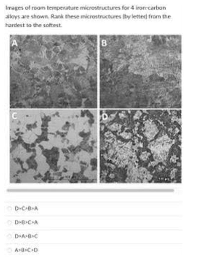 Solved Images of room temperature microstructures for 4 | Chegg.com