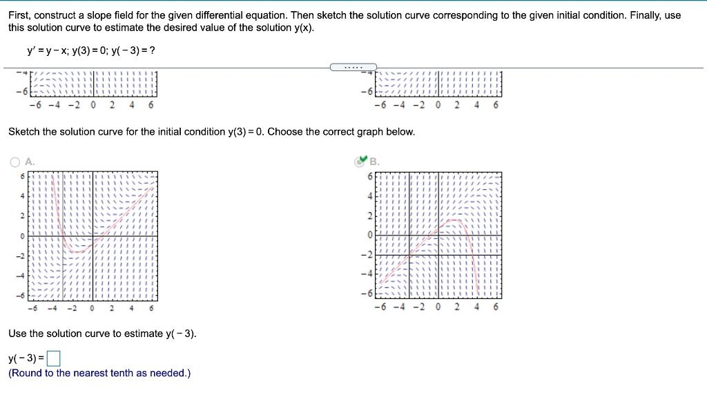 Solved First, construct a slope field for the given | Chegg.com