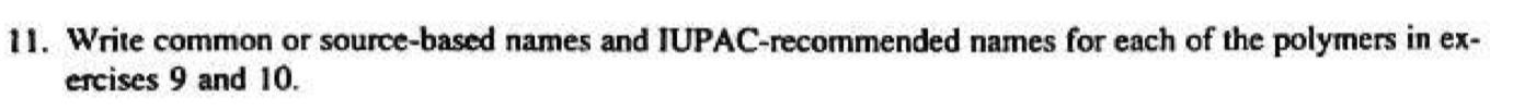11. Write common or source-based names and | Chegg.com