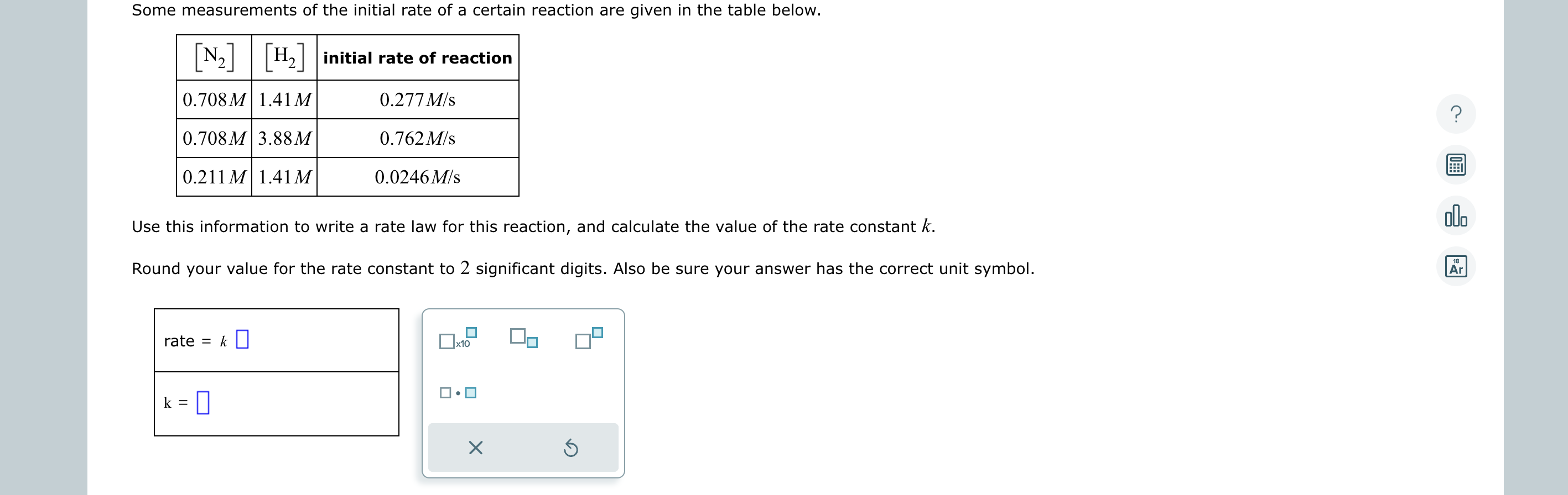 Solved Use this information to write a rate law for this | Chegg.com