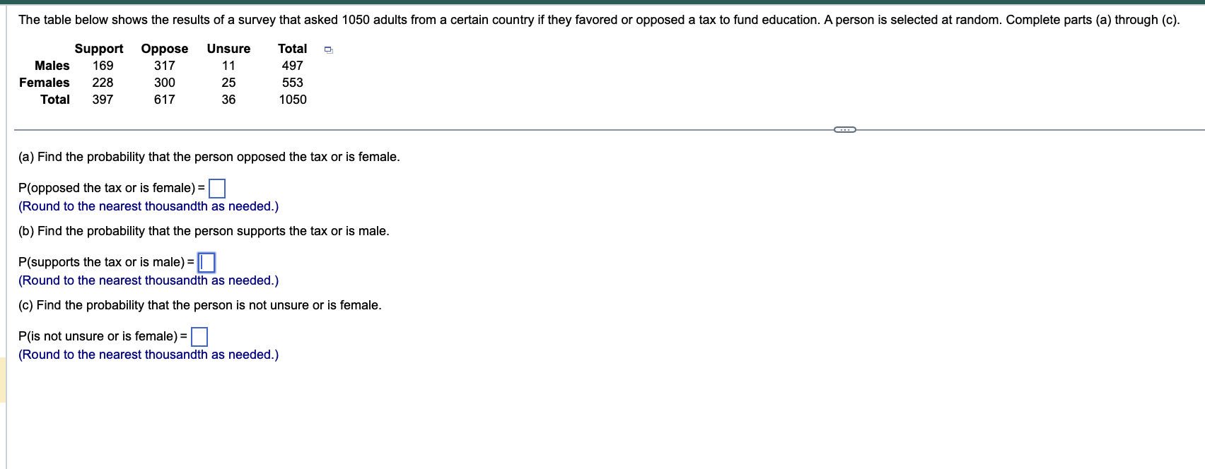 Solved (a) Find the probability that the person opposed the | Chegg.com