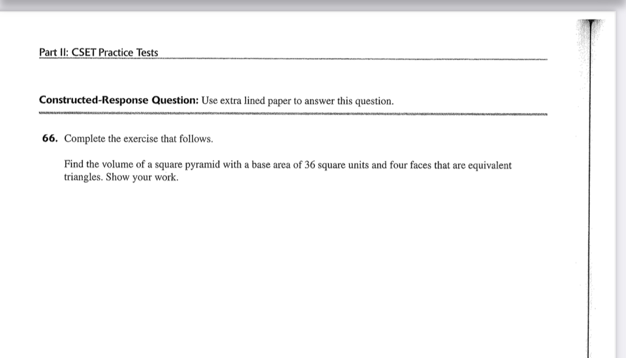Solved Constructed-Response Question: Use extra lined paper | Chegg.com