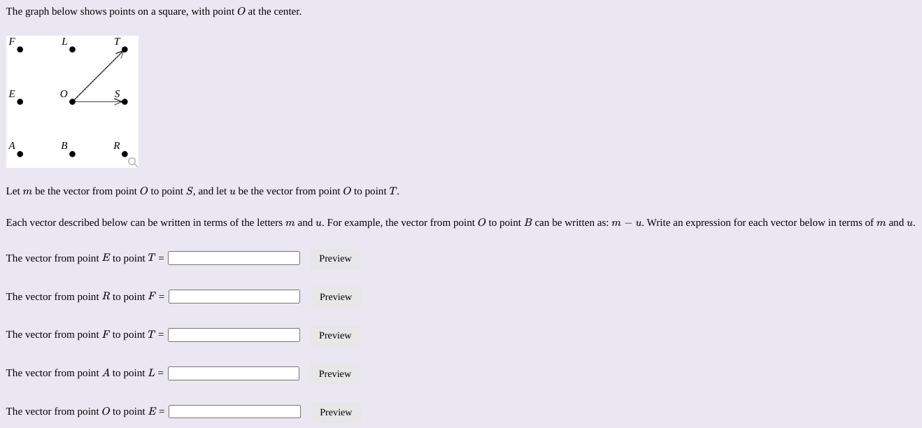 Solved The graph below shows points on a square, with point | Chegg.com