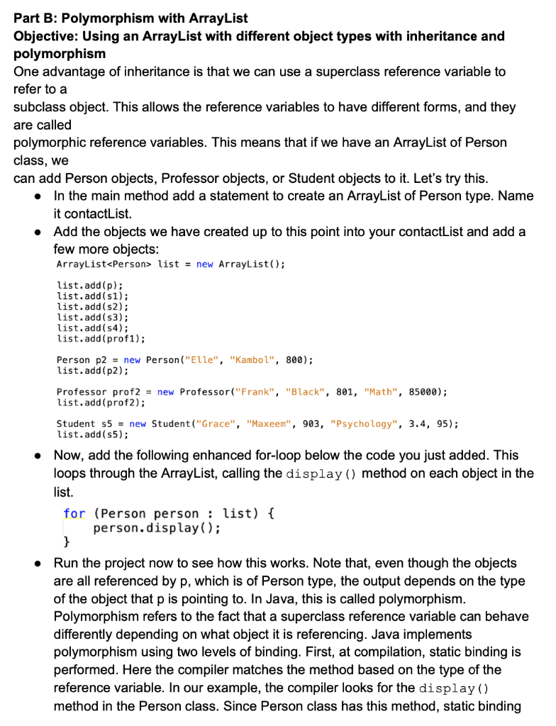 Solved ITSC 1213 - Inheritance Part 2 This lab is a | Chegg.com