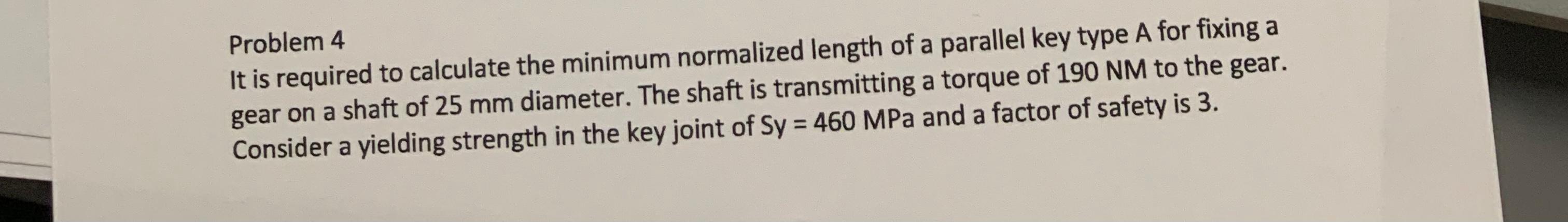 Solved It is required to calculate the minimum normalized | Chegg.com