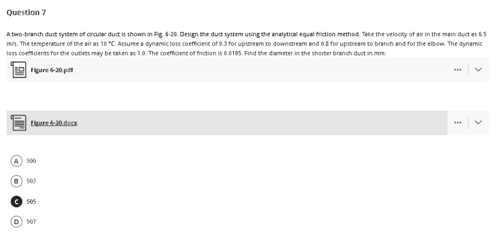 Solved A two-branch duct system of circular duct is shown in | Chegg.com