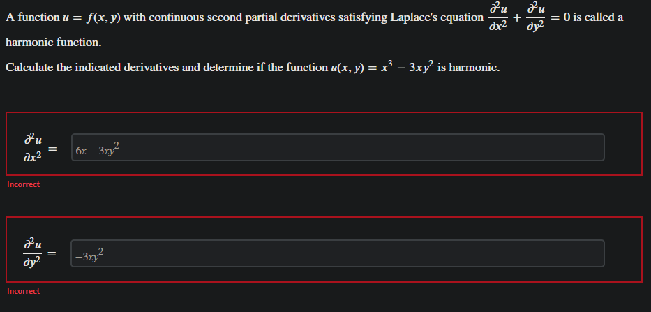Solved = 0 is called a A function u = f(x, y) with | Chegg.com