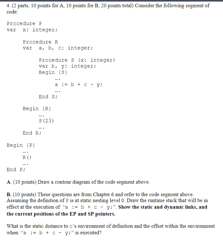 Solved 4. (2 parts, 10 points for A,10 points for B,20 | Chegg.com Solved 4. (2 parts, 10 points for A,10 points for B,20 | Chegg.com
