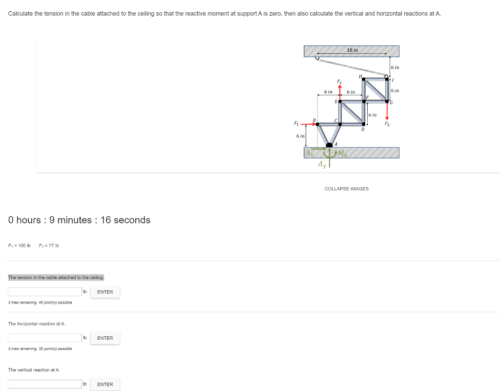 Solved Calculate the tension in the cable attached to the | Chegg.com