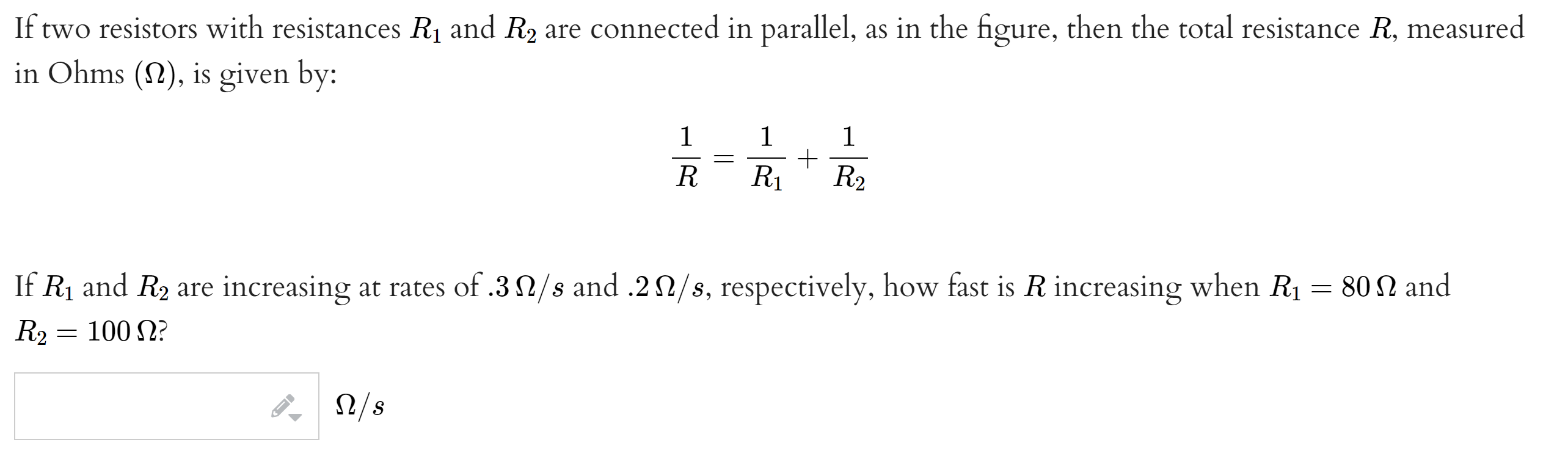 Solved If two resistors with resistances R1 and R2 are | Chegg.com