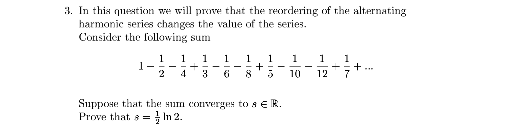 Solved 3. In this question we will prove that the reordering | Chegg.com