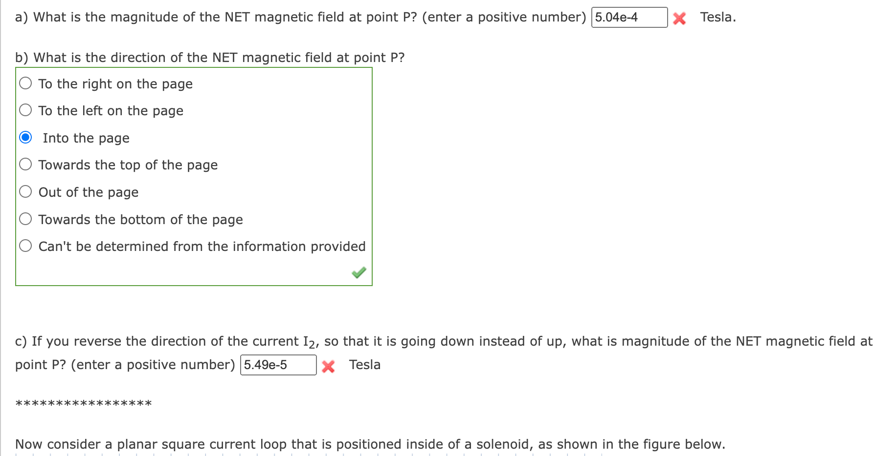 Solved Current I1 is a circular loop with current I1=18.0 | Chegg.com