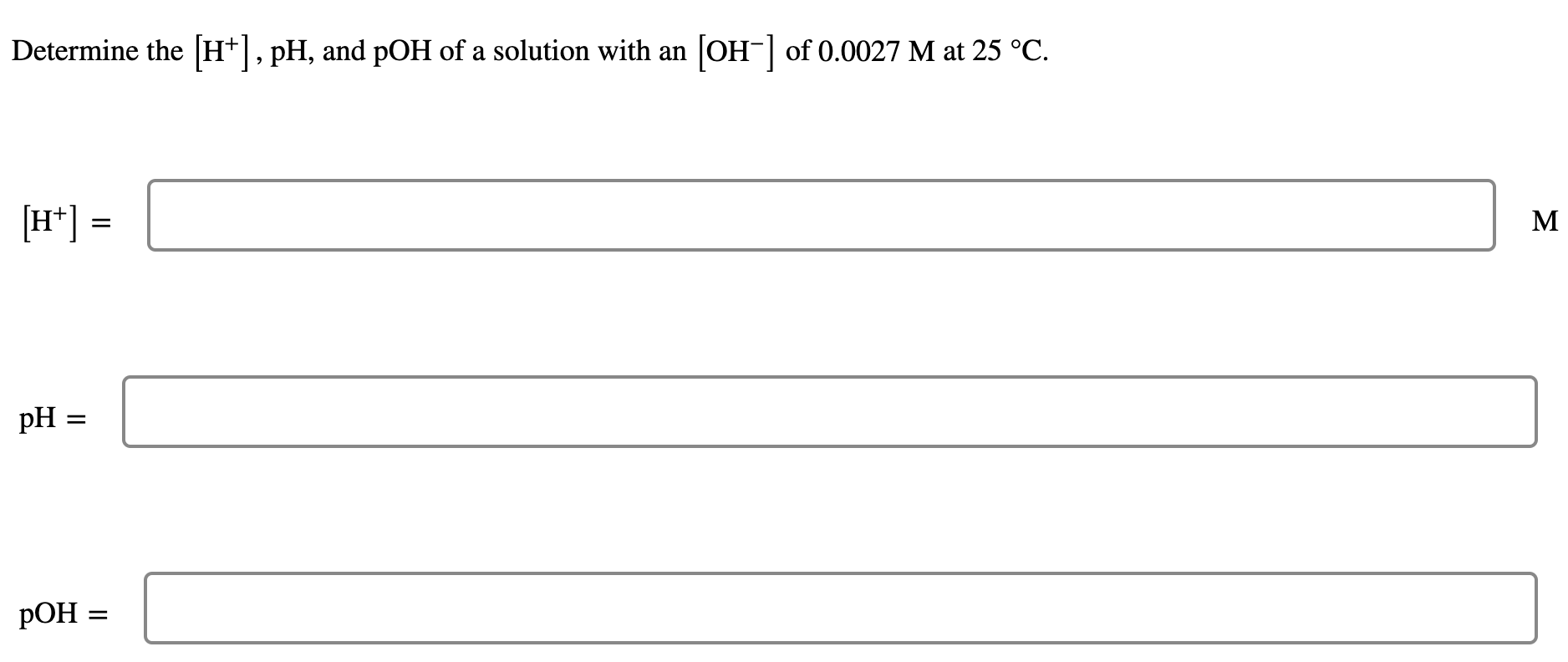 [Solved]: Determine the ( left[ mathrm{OH}^{-} right],