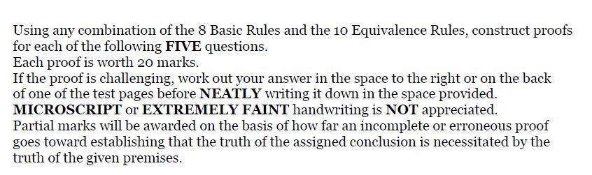 Solved Using any combination of the 8 Basic Rules and the 10 | Chegg.com