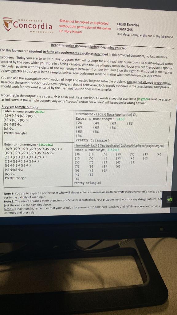 Read this entire document before beginningyour lab. | Chegg.com