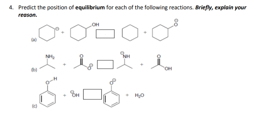 Solved 4. Predict the position of equilibrium for each of | Chegg.com