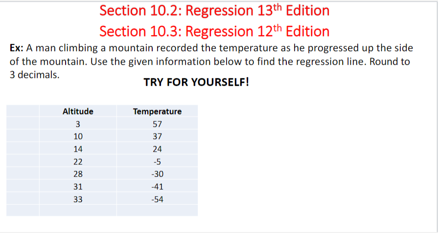 Solved Section 10.2: Regression 13th Edition Section 10.3: | Chegg.com