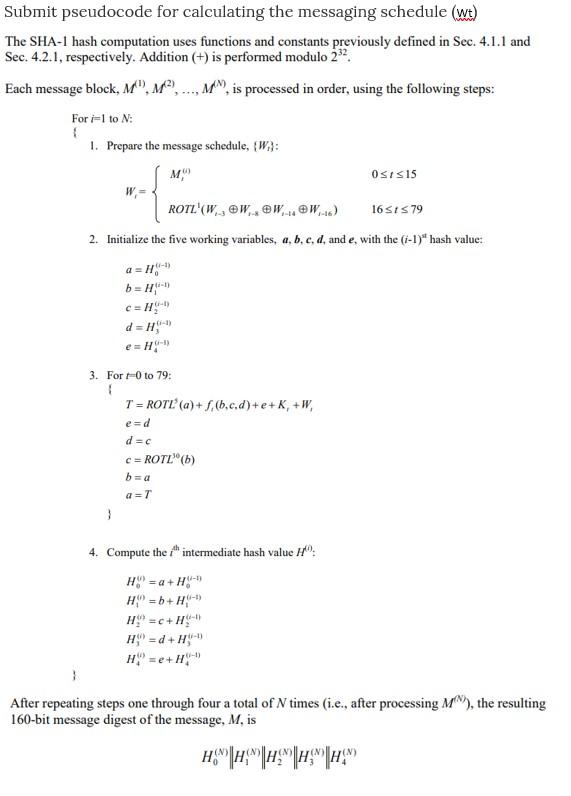 Solved Submit Pseudocode For Calculating The Messaging 6079