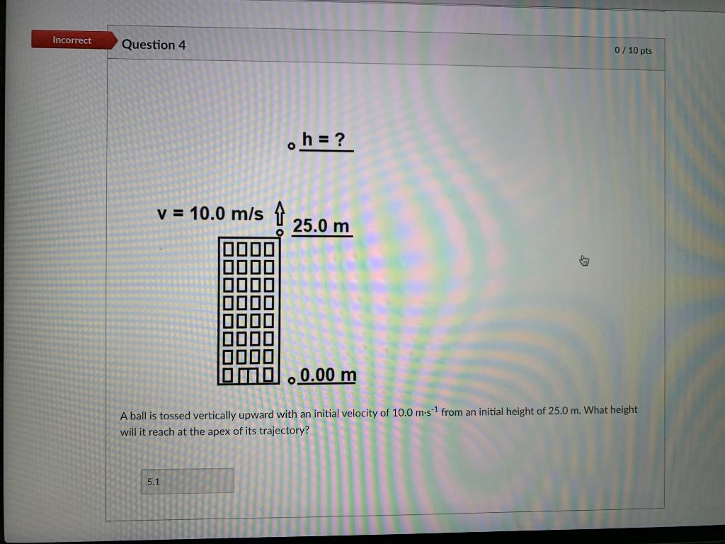 Solved A ball is tossed vertically upward with an initial | Chegg.com