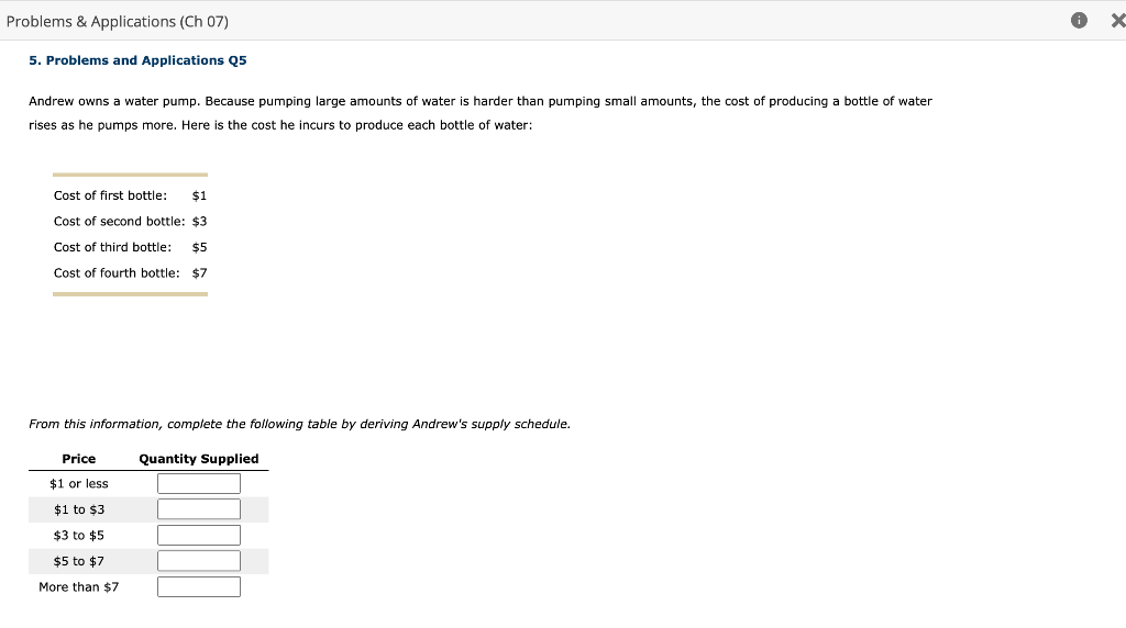 Solved Problems & Applications (Ch 07) 5. Problems and | Chegg.com