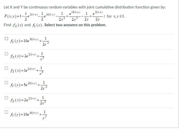 Solved Let X and Y be continuous random variables with joint | Chegg.com
