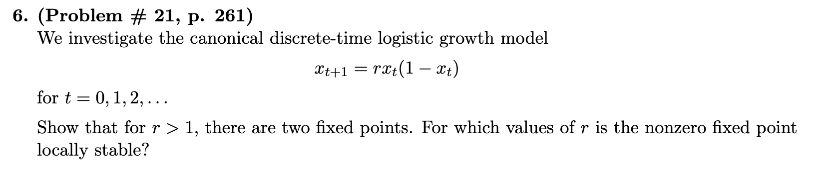 Solved (Problem \# 21, p. 261) We investigate the canonical | Chegg.com