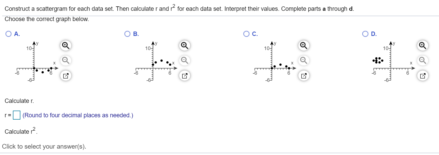 Solved Construct a scattergram for each data set. Then | Chegg.com