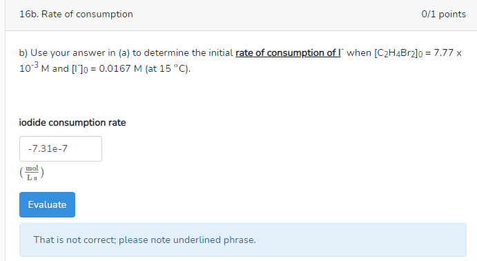 Solved 16a. Comprehensive problem 1/1 points The reaction | Chegg.com
