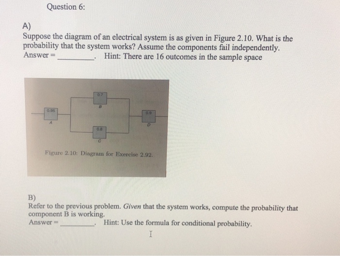 Solved Question 6: A) Suppose the diagram of an electrical | Chegg.com