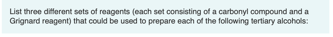 Solved List three different sets of reagents (each set | Chegg.com